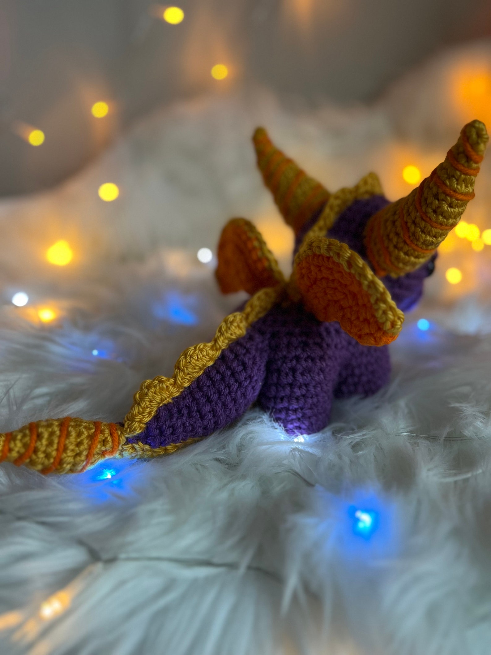 Handmade Crochet Amigurumi Spyro the Dragon Fan Art Plushy Power up ...