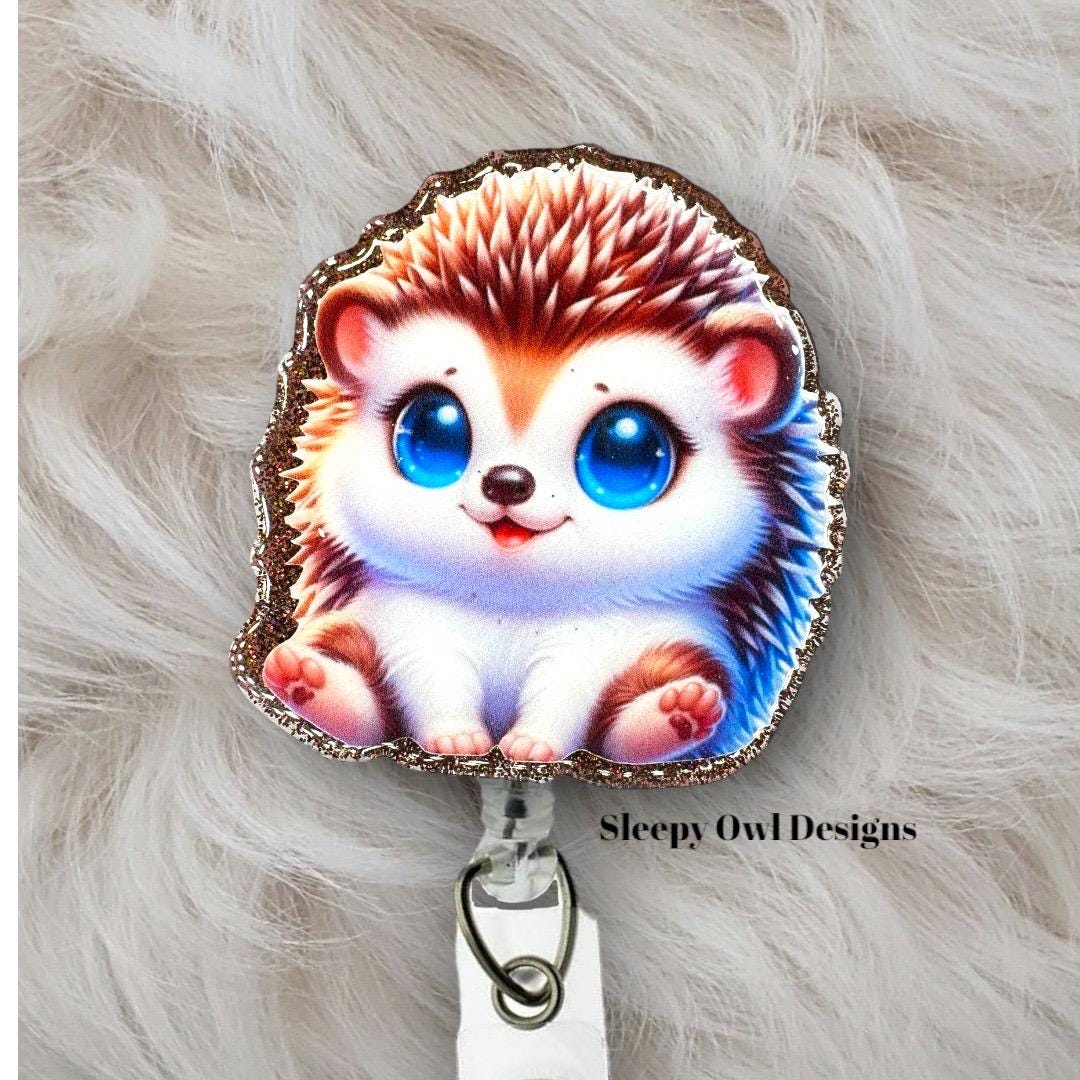 Hedgehog Badge Reel - Etsy