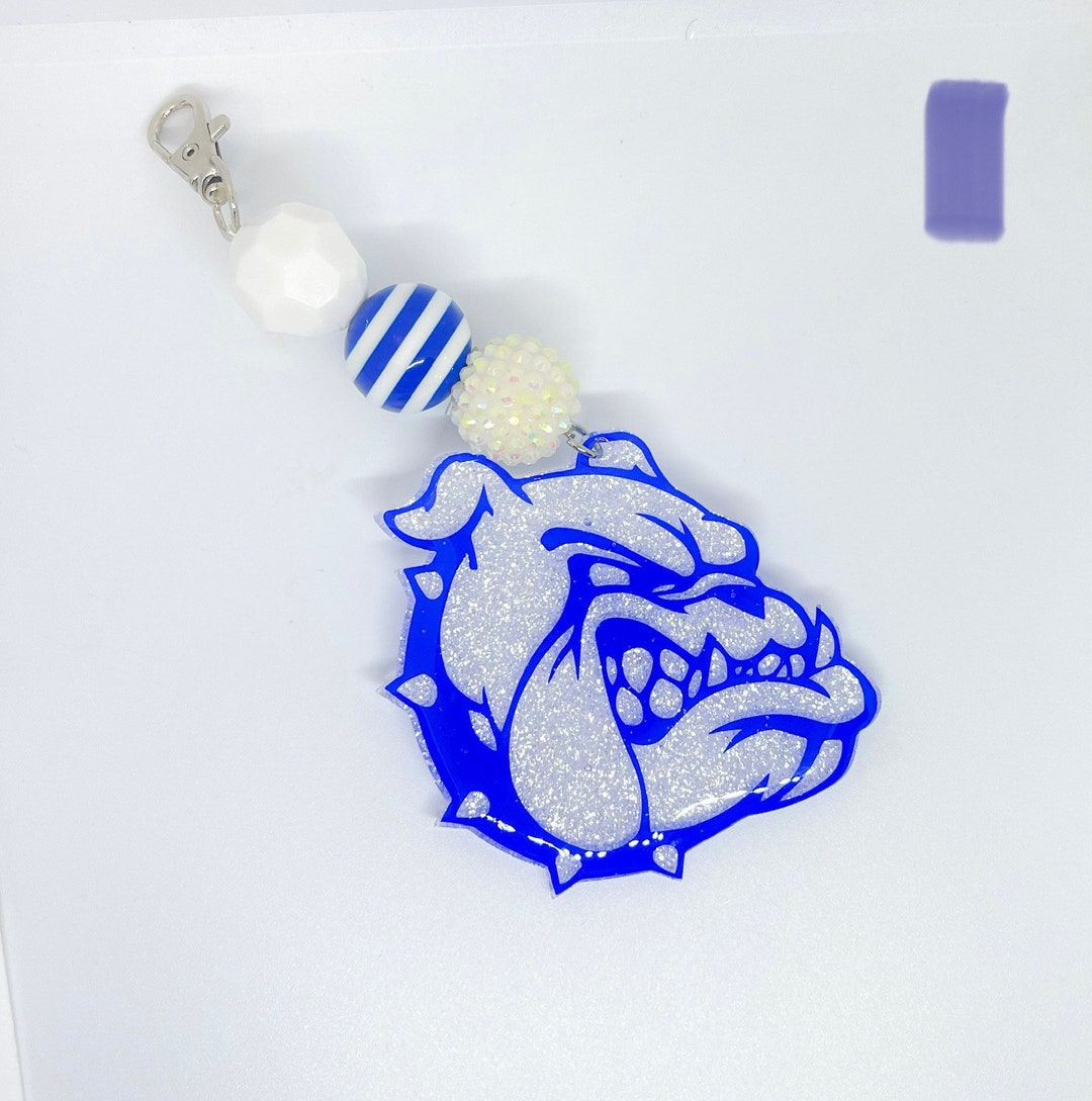 Bulldog Head Keychains - Etsy