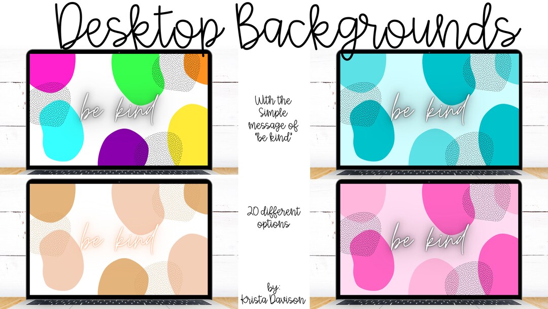 Desktop Backgrounds With Simple "be Kind" Message - Etsy