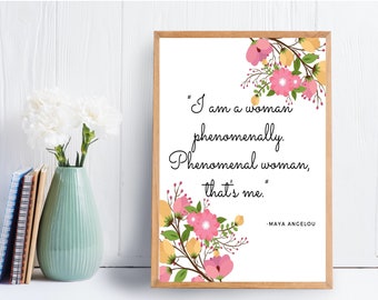 Literary Quote Digital Download, Maya Angelou Quote, Digital Print ...
