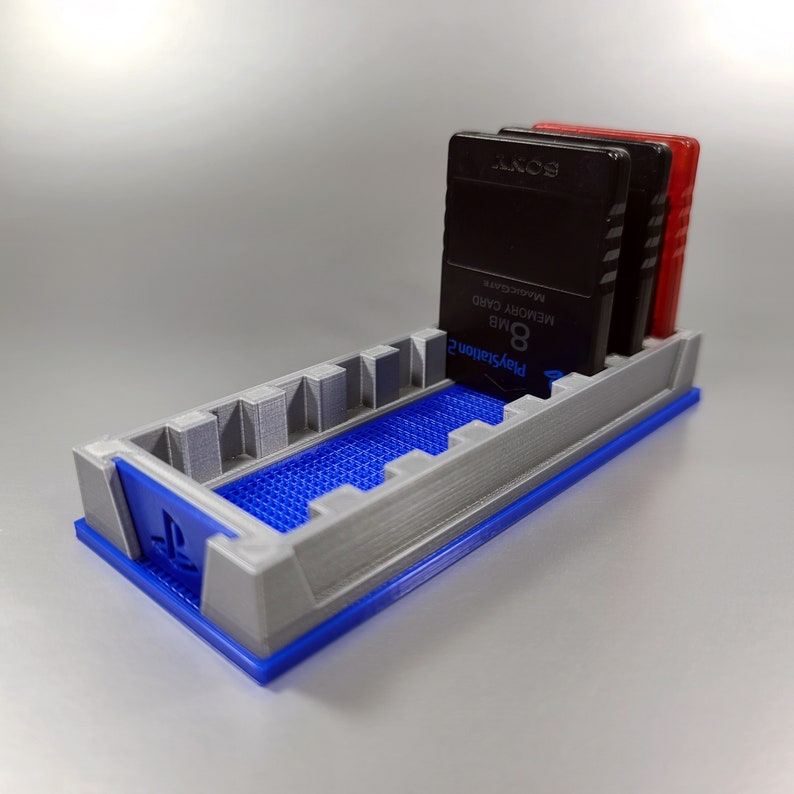 Custom PS2 PS1 Memory Card Holder Organizer Storage 3D Printed for ...