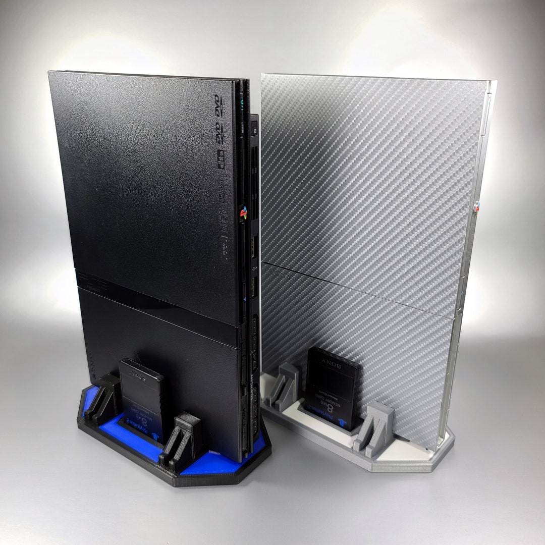 Custom Vertical Stand for PS2 Slim Consoles - 3D Printed for Playstation 2 - Multi Colors - Free ...
