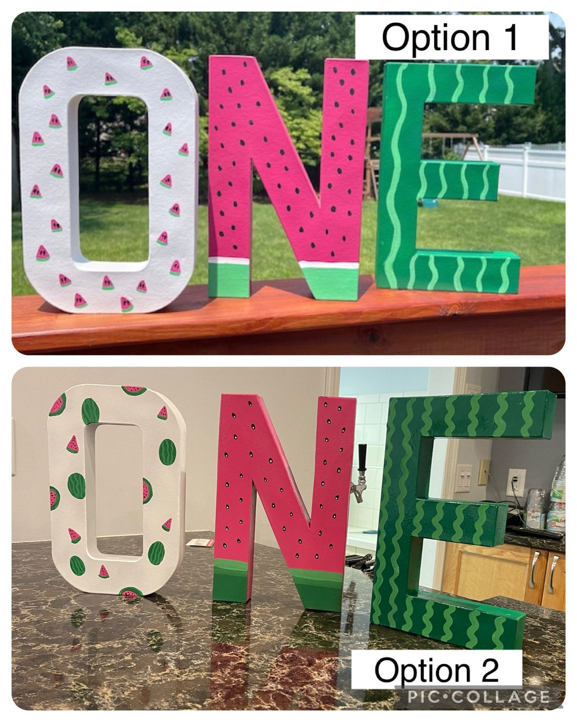12 Inch ONE Watermelon Theme Letters / One Birthday Decor / - Etsy