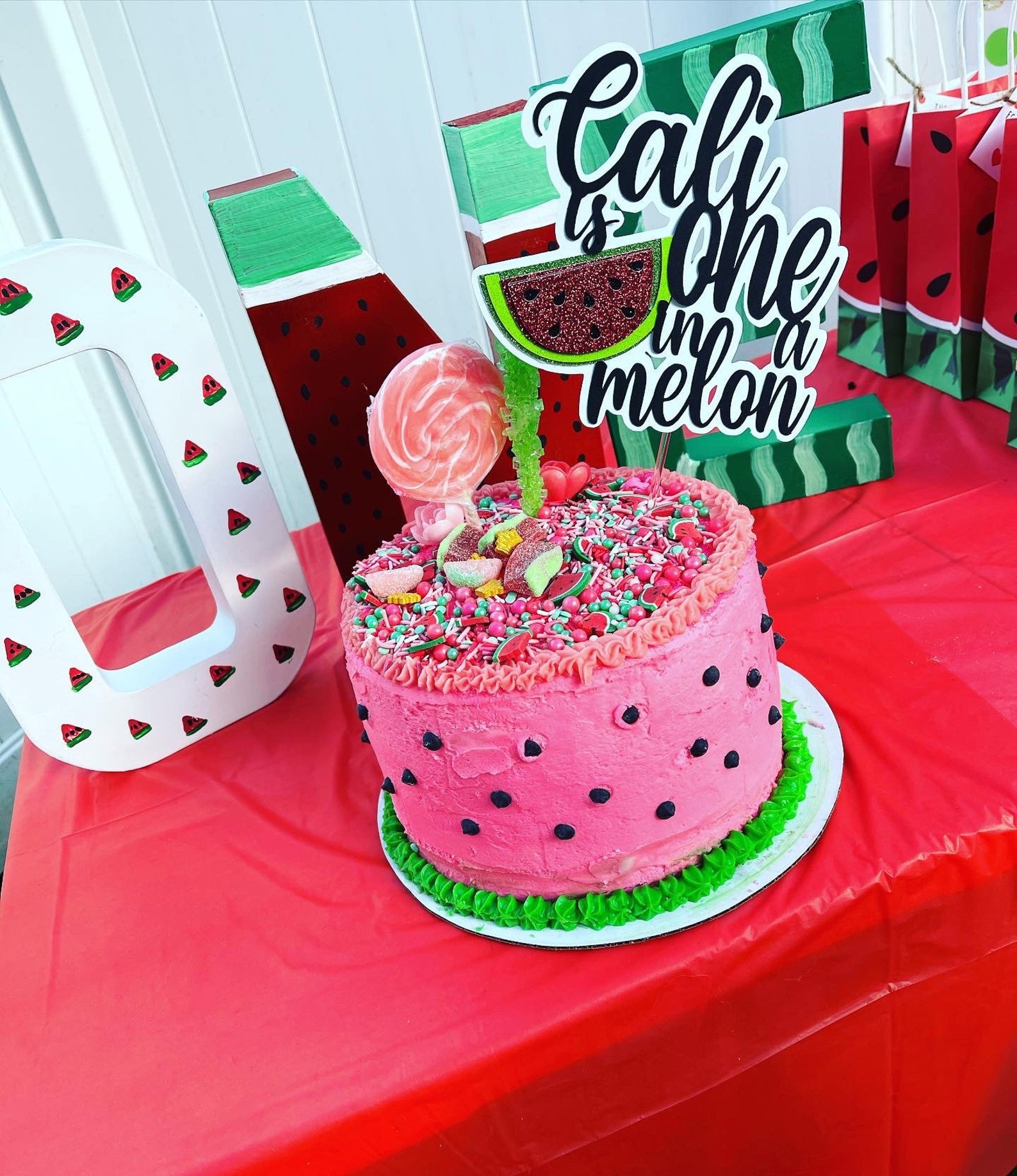 12 Inch ONE Watermelon Theme Letters / One Birthday Decor / - Etsy