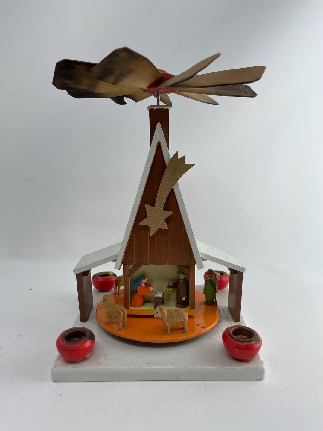 Christmas Pyramid From the Ore Mountains, Wood, Handmade, Vintage ...