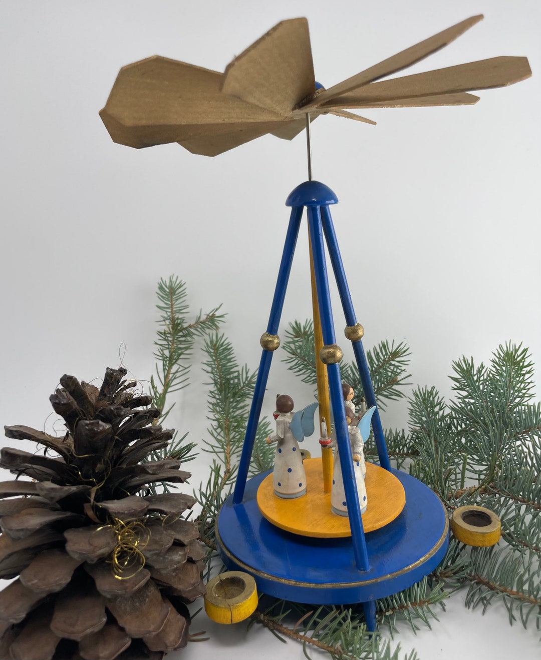 Christmas Pyramid From the Ore Mountains, Wood, Handmade, Vintage ...