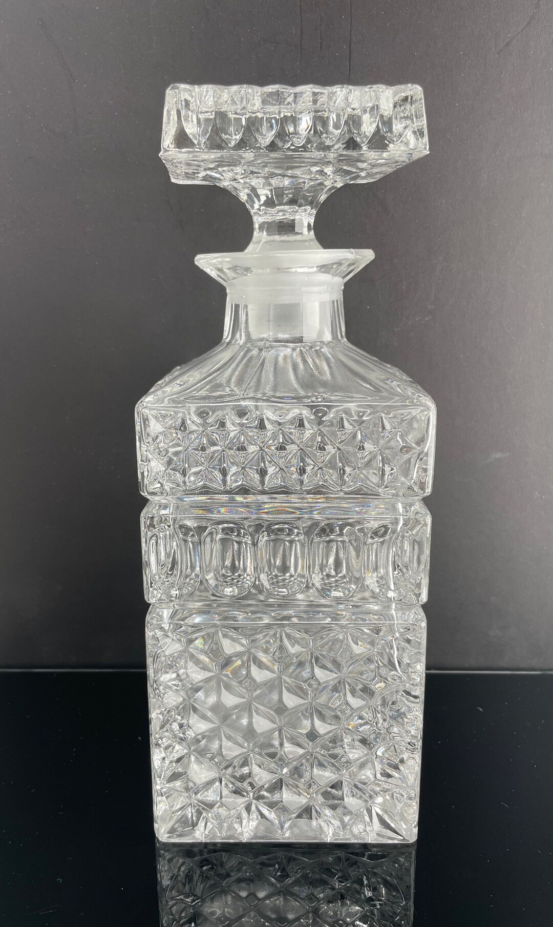 Vintage Whiskey Bottle Lead Crystal - Etsy