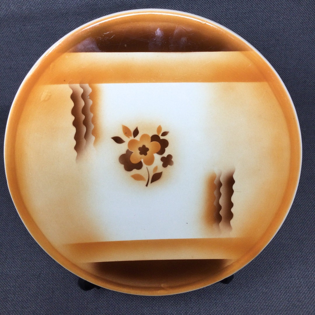 Cake Plate Ceramic Art Deco Spray Decoration - Etsy