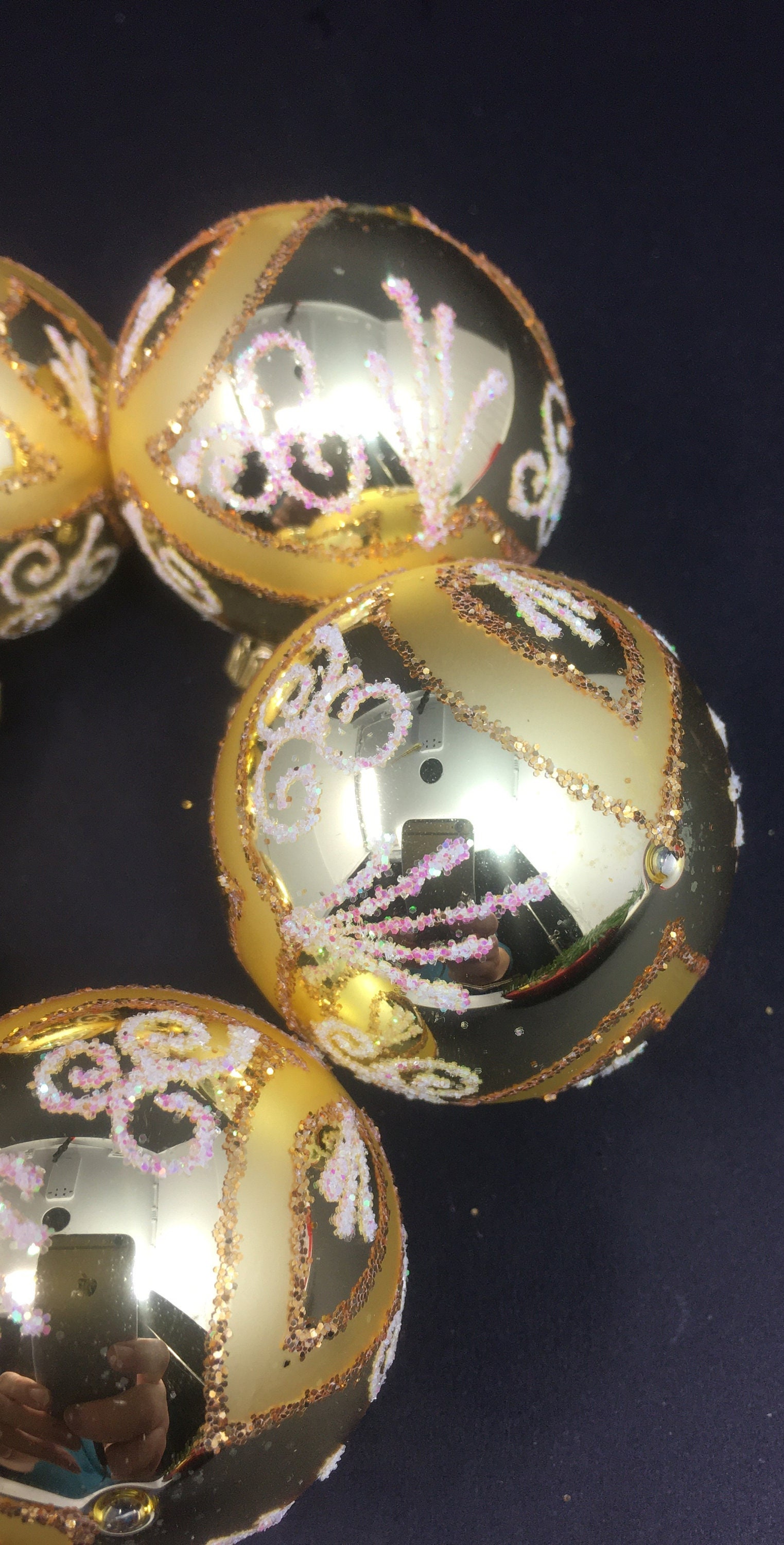 Vintage Gold Christmas Tree Decorations - Etsy UK