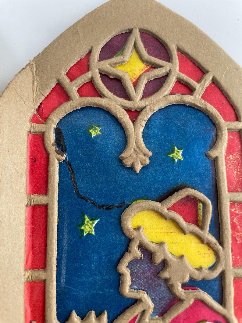 Old Banner, Nativity Scene, Triptych, Paper Picture - Etsy