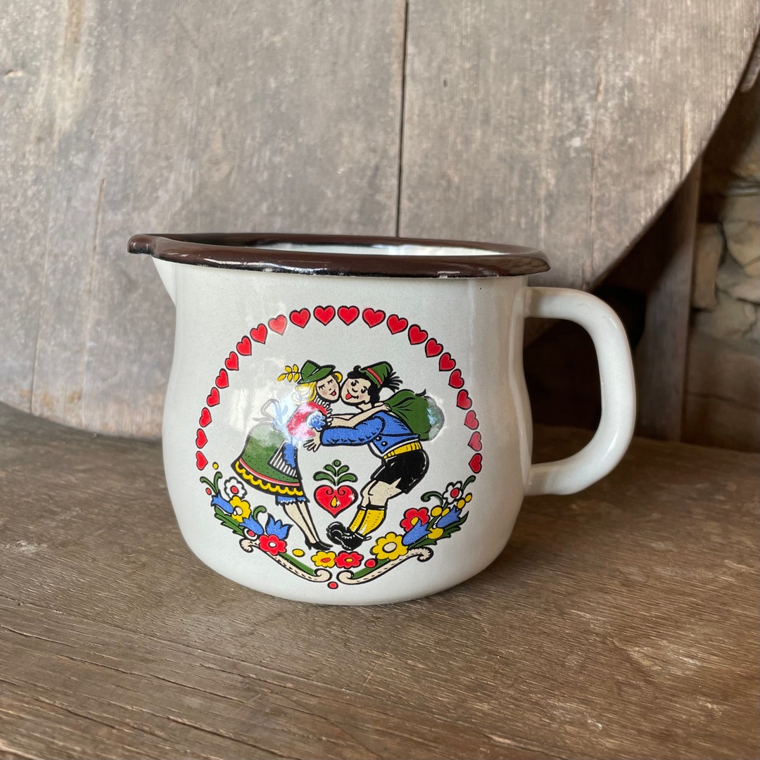 Small Enamel Pot, Country Kitchen, - Etsy