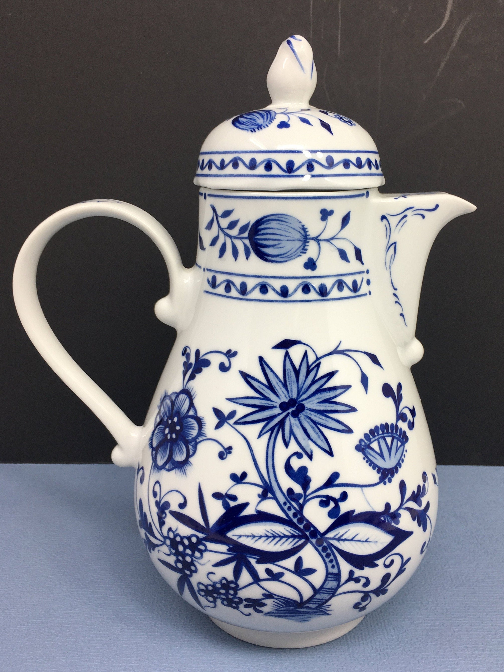 Vintage Kaffeekanne Porzellan Zwiebelmuster Kahla | Etsy