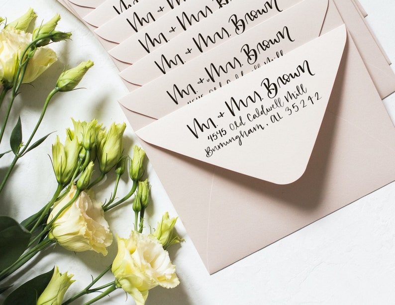 Calligraphy Envelope Addressing Hand-lettered Envelopes for - Etsy