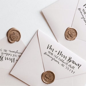 Calligraphy Envelope Addressing, Hand-lettered Envelopes for Weddings ...
