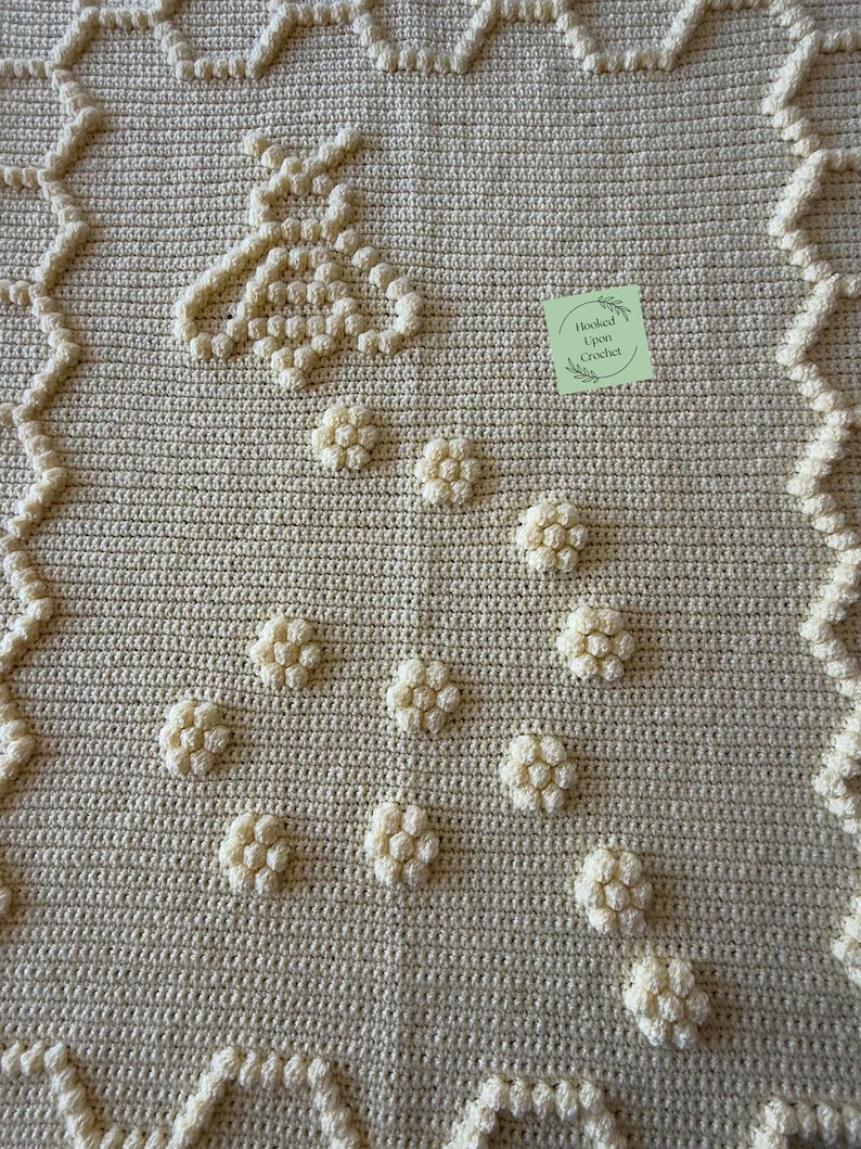 Crochet Bee Blanket Pattern | Bobble Stitch (PDF Pattern) | Honey ...