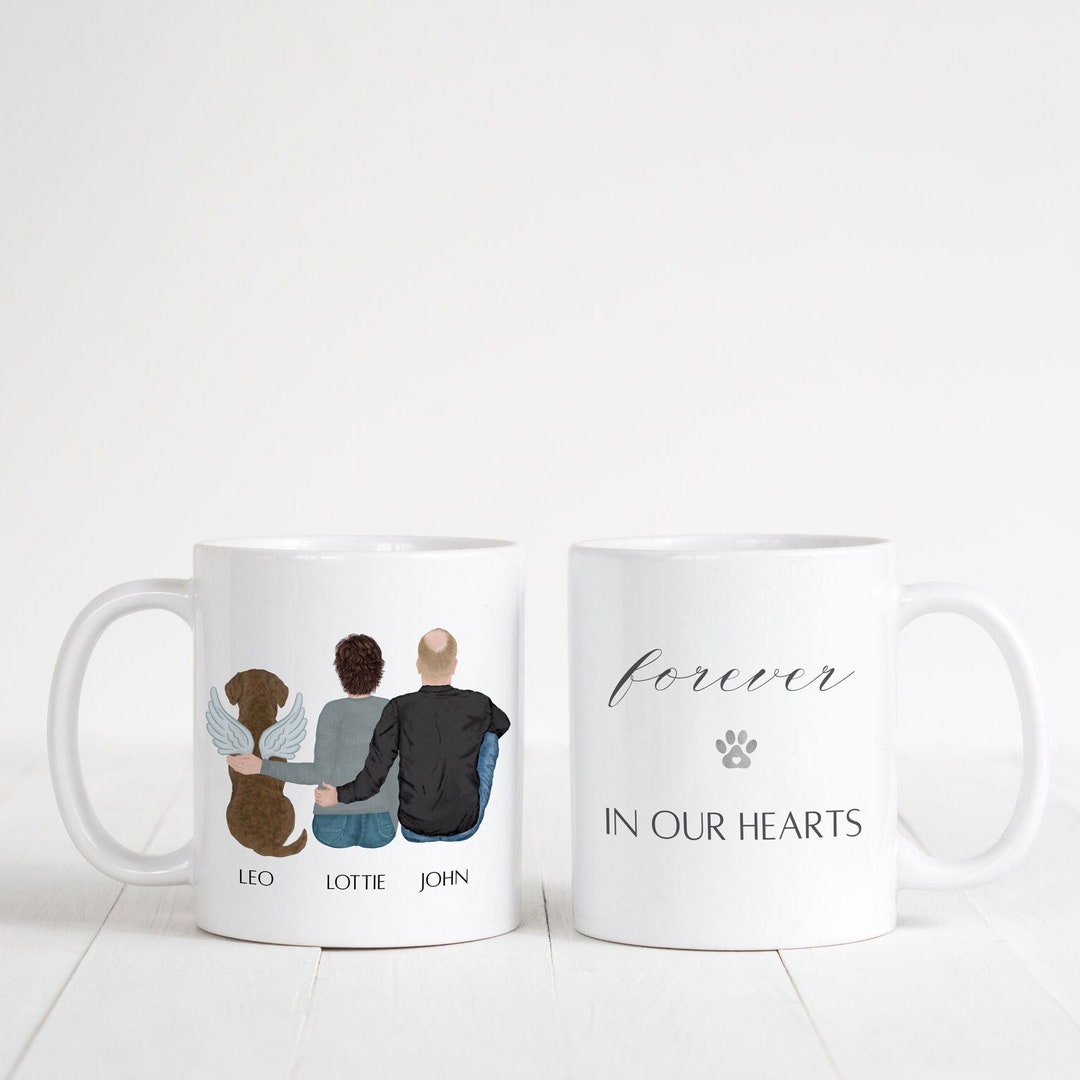 Pet Memorial Mug, Custom Dog Loss Mug, Customised Couple and Dog Mug ...