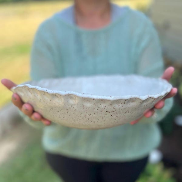 Large Pottery Bowl - Etsy