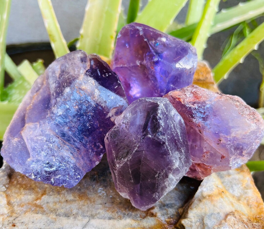 Natural Amethyst Rough: Loose Gemstone Row, for Jewelry - Etsy