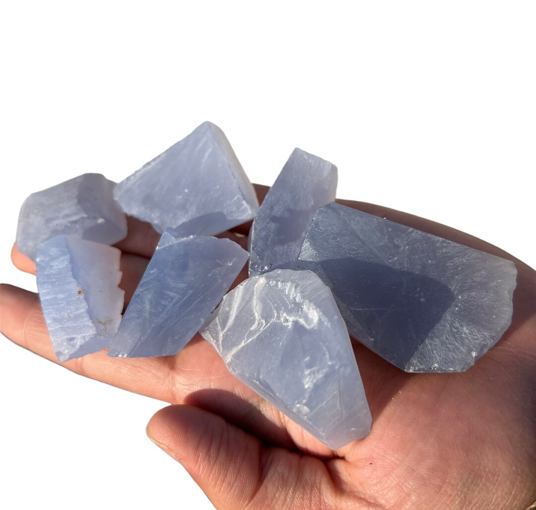Grade A Raw Blue Less Agate Stone - Blue Less Raw - Healing Blue Less ...