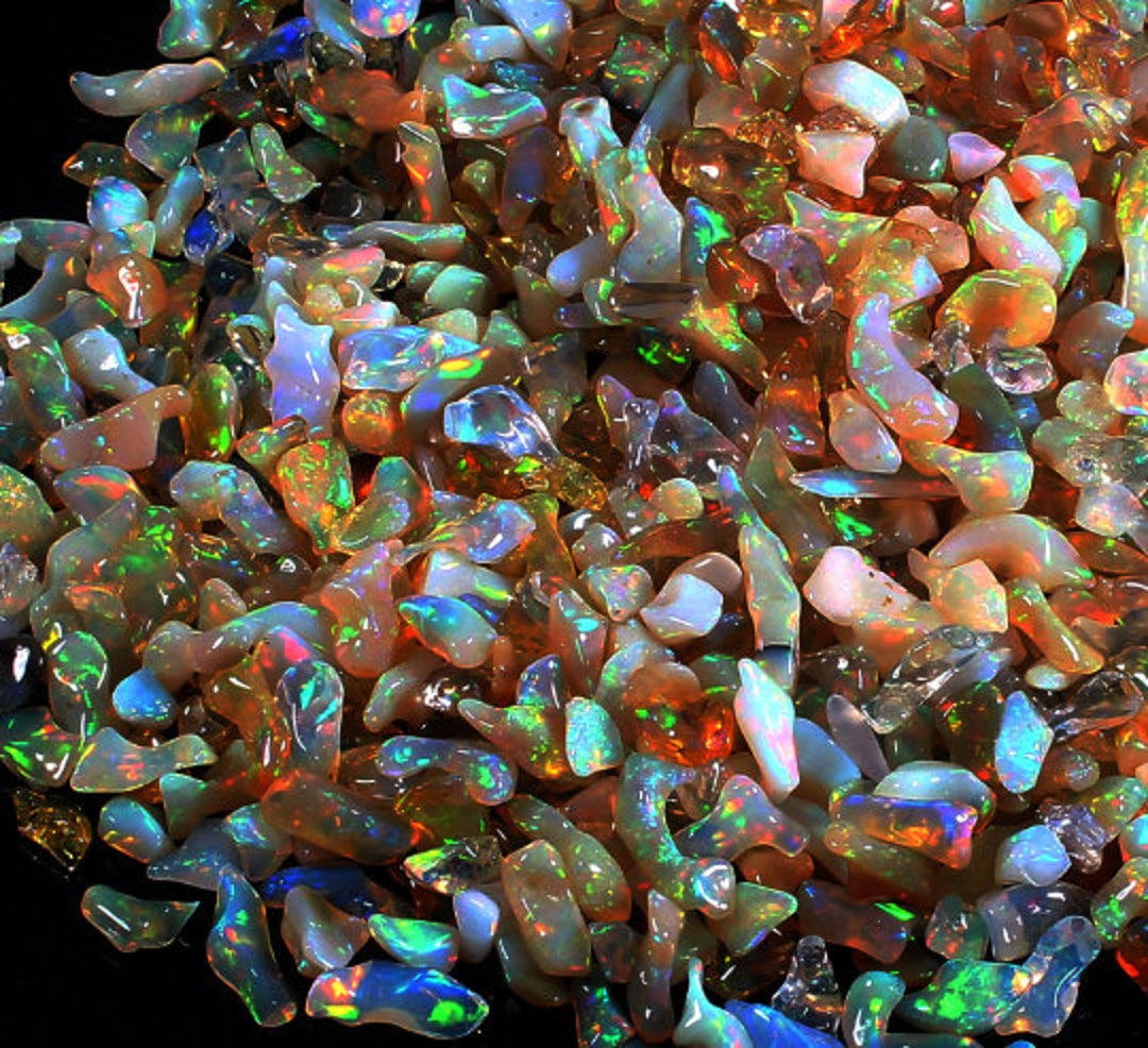 AAA Opal Uncut Polish Opal Tiny Size Row 2-3 MM Multi Fire Opal Row ...