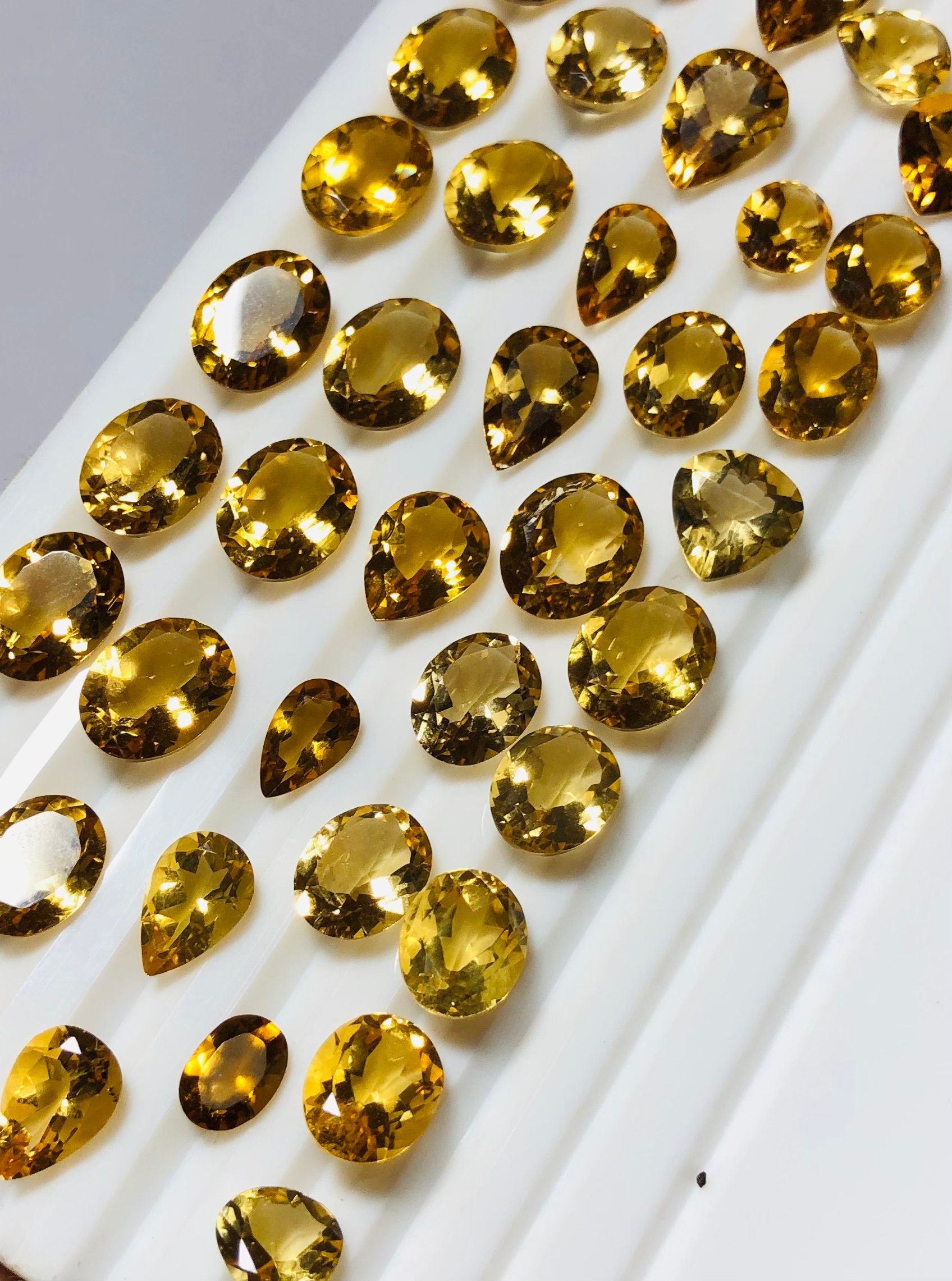 Faceted Citrine Loose Gemstone, Jewelry Making, Mix Shape Gems, Jewelry ...
