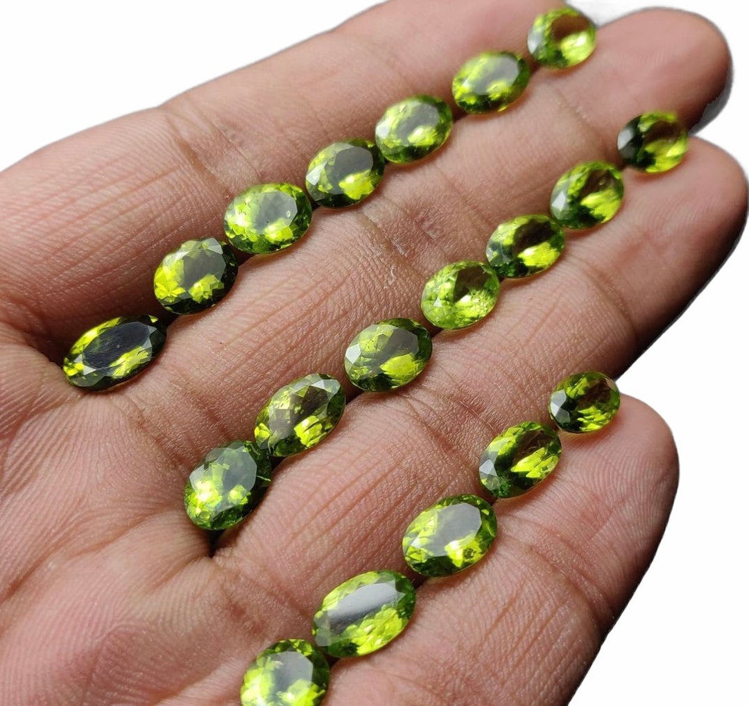 Peridot Cut Stone, Peridot Faceted, Peridot Mix Shape, Peridot Faceted ...