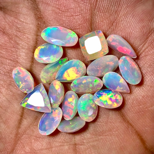 AAA Faceted Opal Gemstone Lot Welo Opal Top Quality Faceted - Etsy