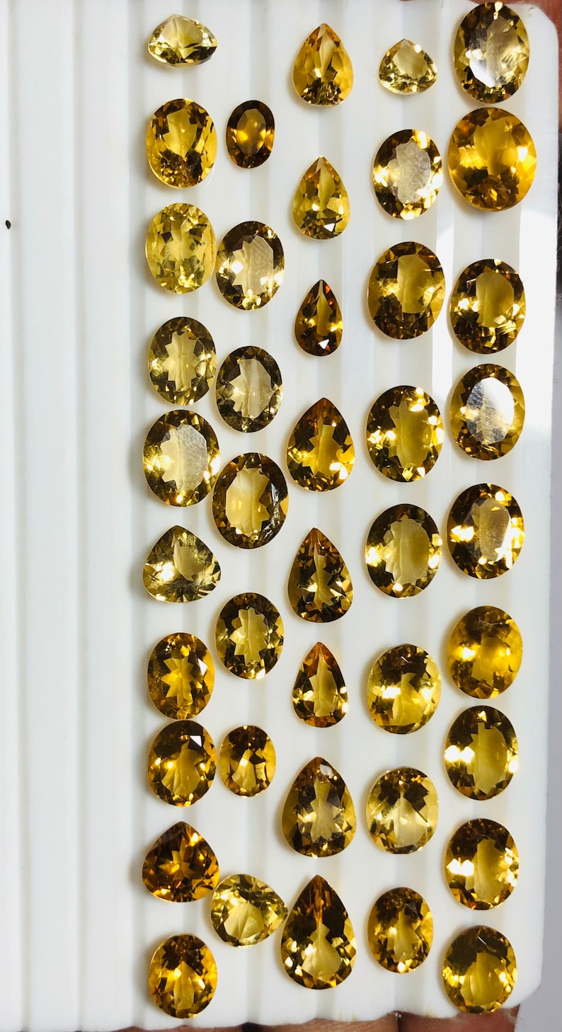 Faceted Citrine Loose Gemstone, Jewelry Making, Mix Shape Gems, Jewelry ...