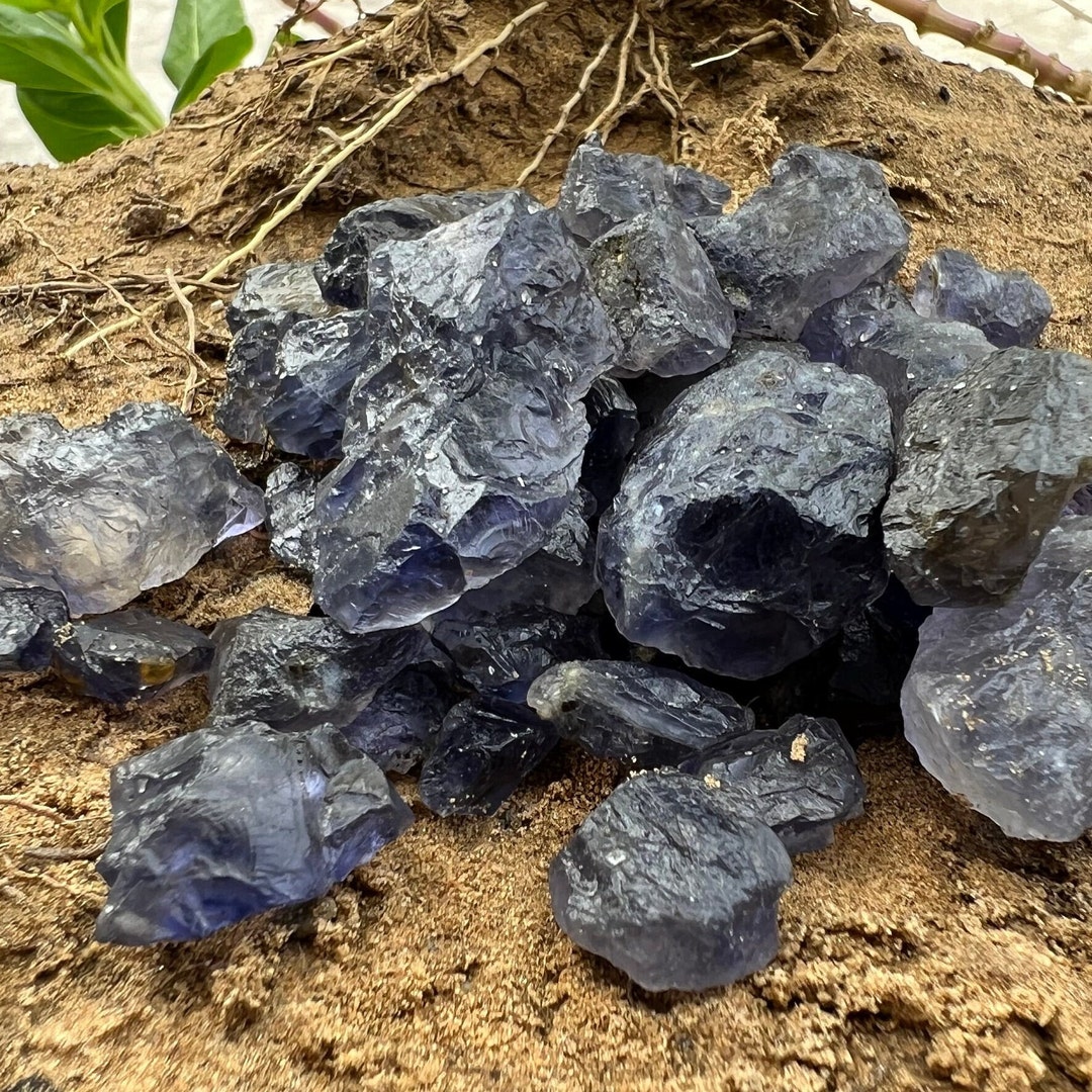 Raw Iolite Stone Rough Iolite Raw Healing Crystals and Stones Iolite ...