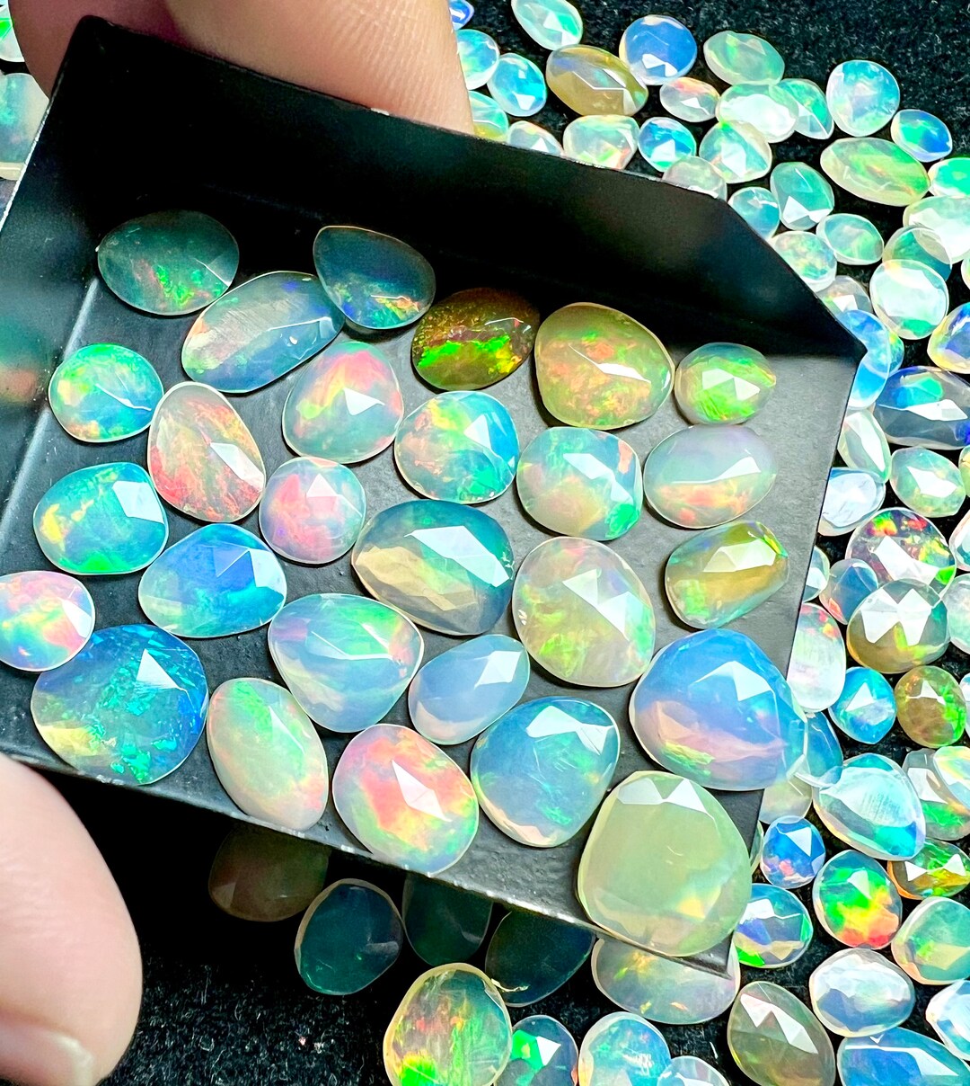 AAA+++ Top Quality Natural Ethiopian Opal Rose Cut Natural Opal Rose ...