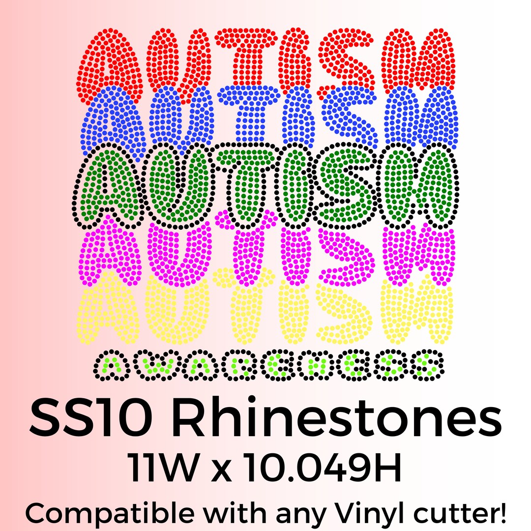 AUTISM AWARENESS Rhinestone Template - Etsy