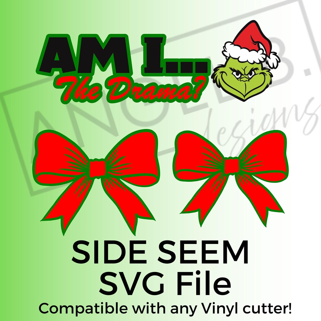Christmas Bow for Side Seem SVG - Etsy
