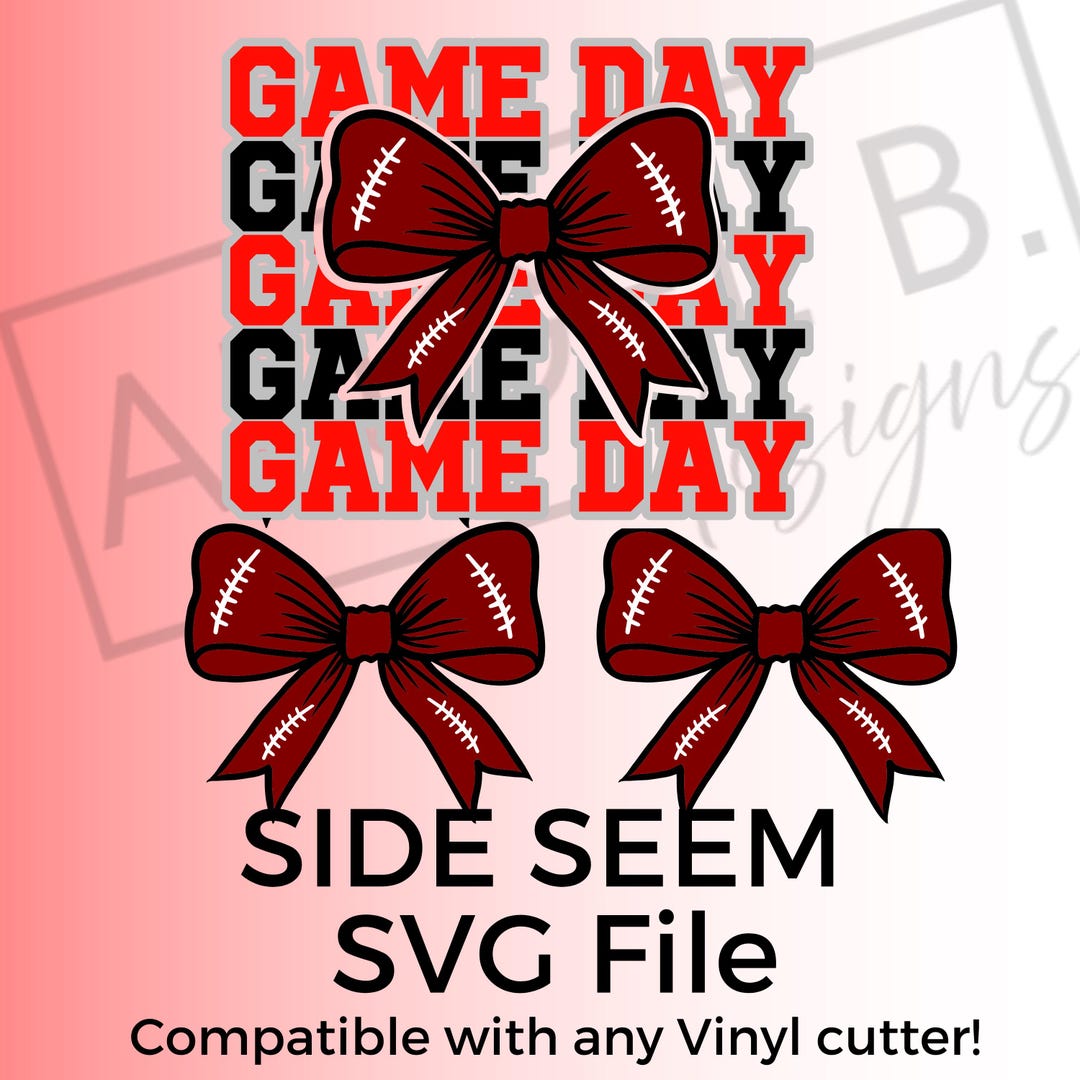 Sports Bow Side Seem SVG - Etsy