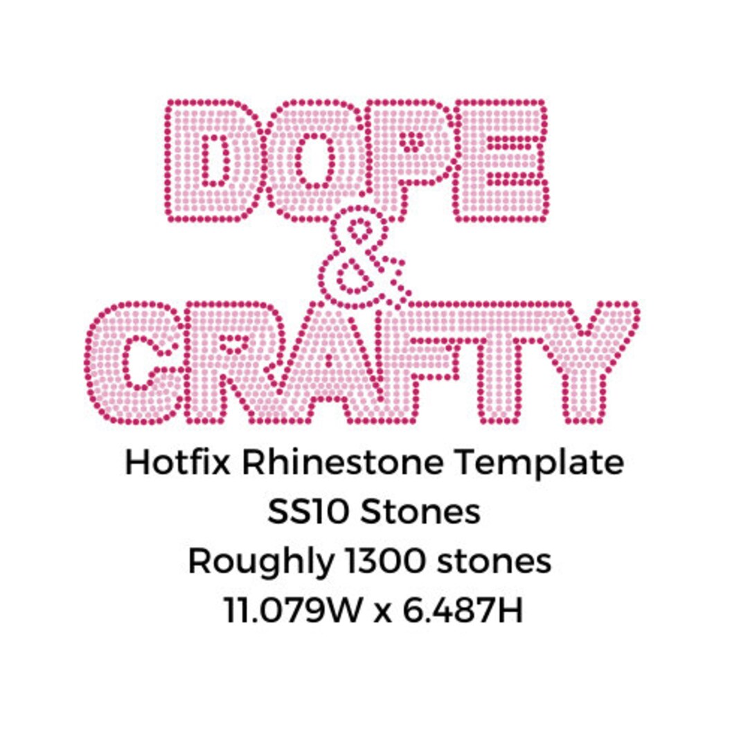 Hotfix Rhinestone Template | Dope&crafty - Etsy
