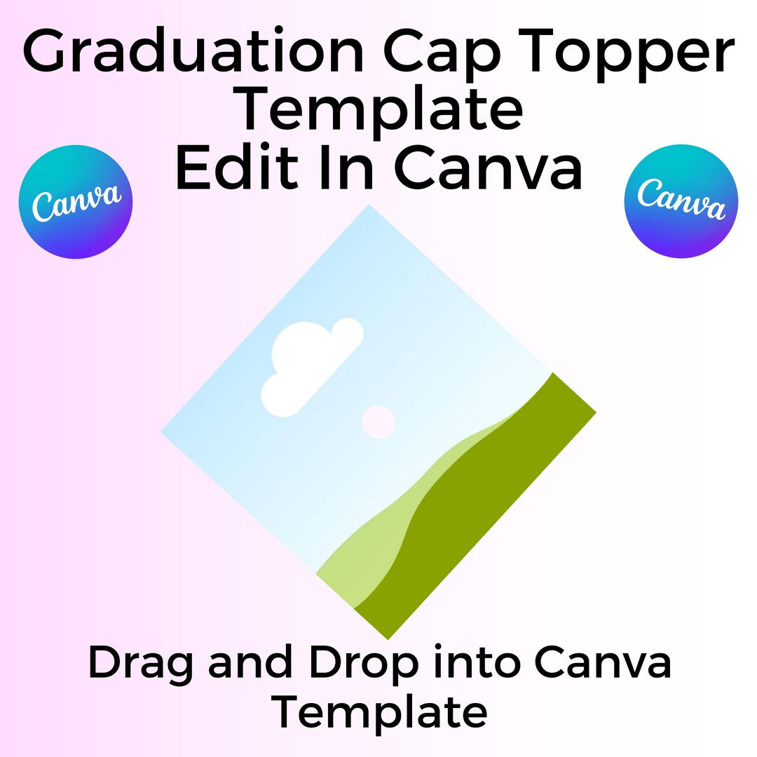 Graduation Cap Topper Sublimation Template - Canva Editable Template - Etsy