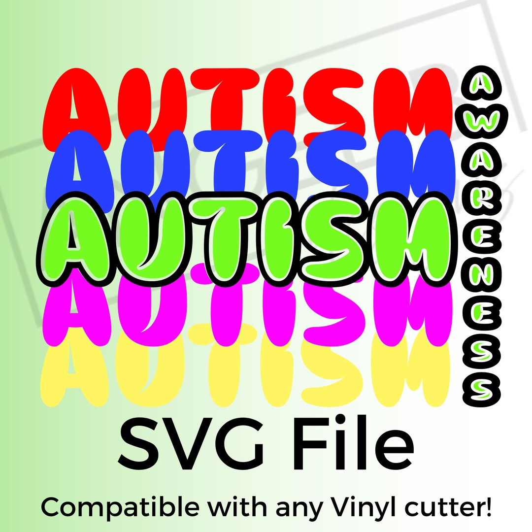 AUTISM AWARENESS SVG File | Vinyl Cutting Machine File - Etsy