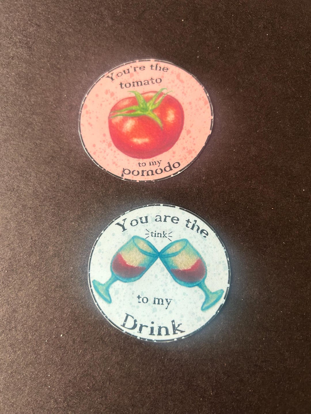 Couples Sticker Tomatoes and Wine - Etsy