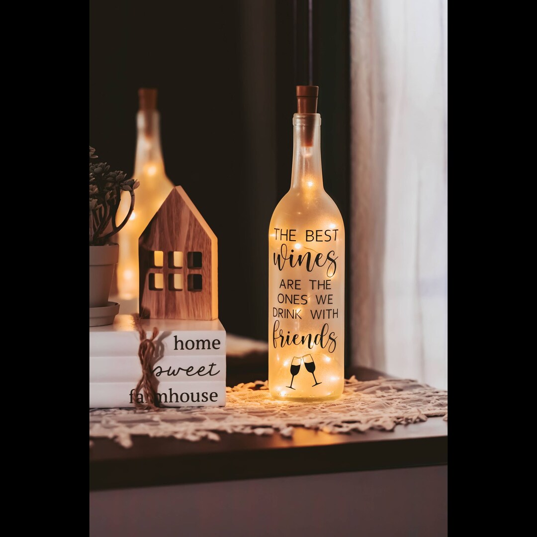 Friendship Bottle Light, Friendship Wine Bottle Light, Birthday Gift ...