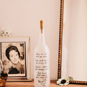 Light up Wine Bottle, Memorial Lantern, Memorial Gift, Bereavement Gift ...