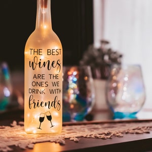 Friendship Bottle Light, Friendship Wine Bottle Light, Birthday Gift ...