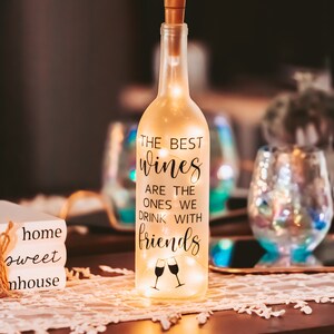 Friendship Bottle Light, Friendship Wine Bottle Light, Birthday Gift ...