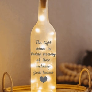 In Loving Memory, Wine Bottle Light, Wedding Memorial Sign, Wedding ...