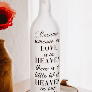 Light up Wine Bottle, Celebration of Life, Memory Lantern, Sympathy ...