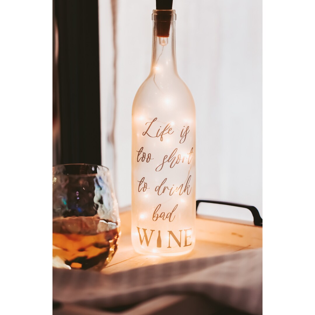 Light up Wine Bottle, Best Friend Birthday Gift, Bottle Lamp, Birthday ...