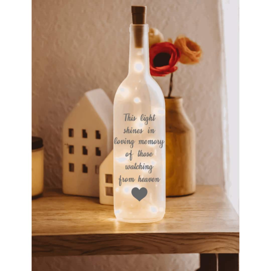 In Loving Memory, Wine Bottle Light, Wedding Memorial Sign, Wedding ...