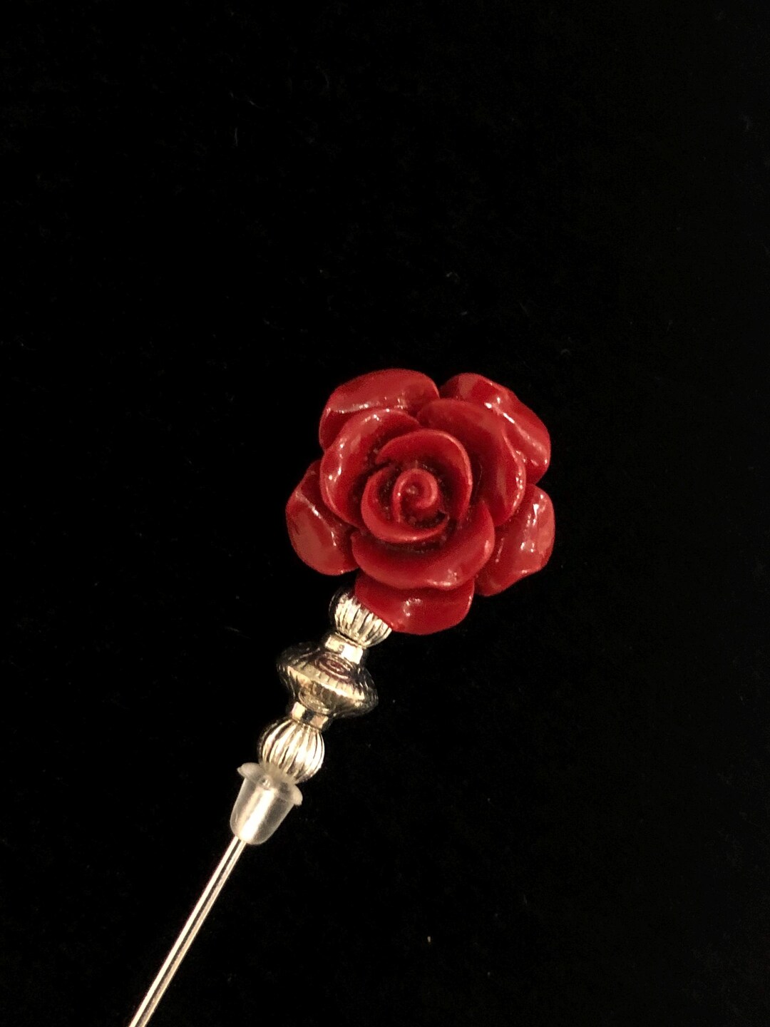 Red Rose Pins/hat Pins/stick Pins/lapel Pins/hijab Pins in a Choice of ...
