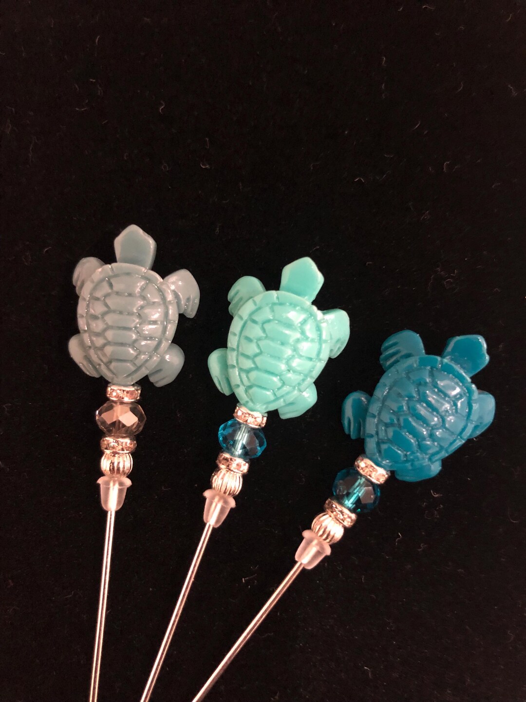 Tortoise Pins/hatpins/lapel Pins/stick Pins/brooches. A Choice of 3 ...