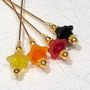 Beautiful Handmade Flower Pins - Lots of Colours, 2 Lengths - Etsy