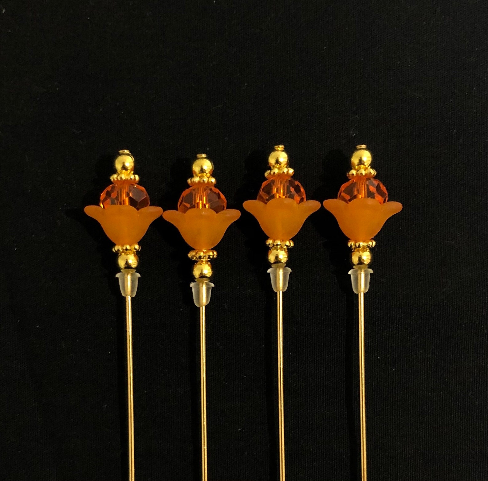 Beautiful Handmade Flower Pins Lots of Colours 2 Lengths - Etsy